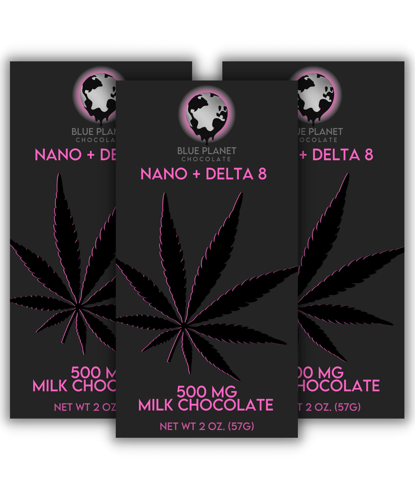 NANO + Delta 8 Milk Chocolate Bar - 3 Pack | Blue Planet Chocolate